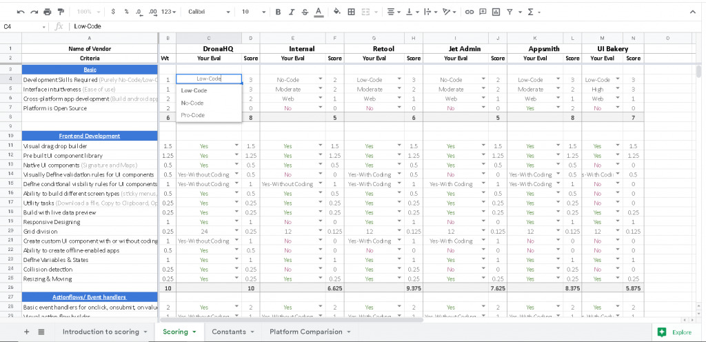 Comparing low code platforms for internal tool development - DronaHQ