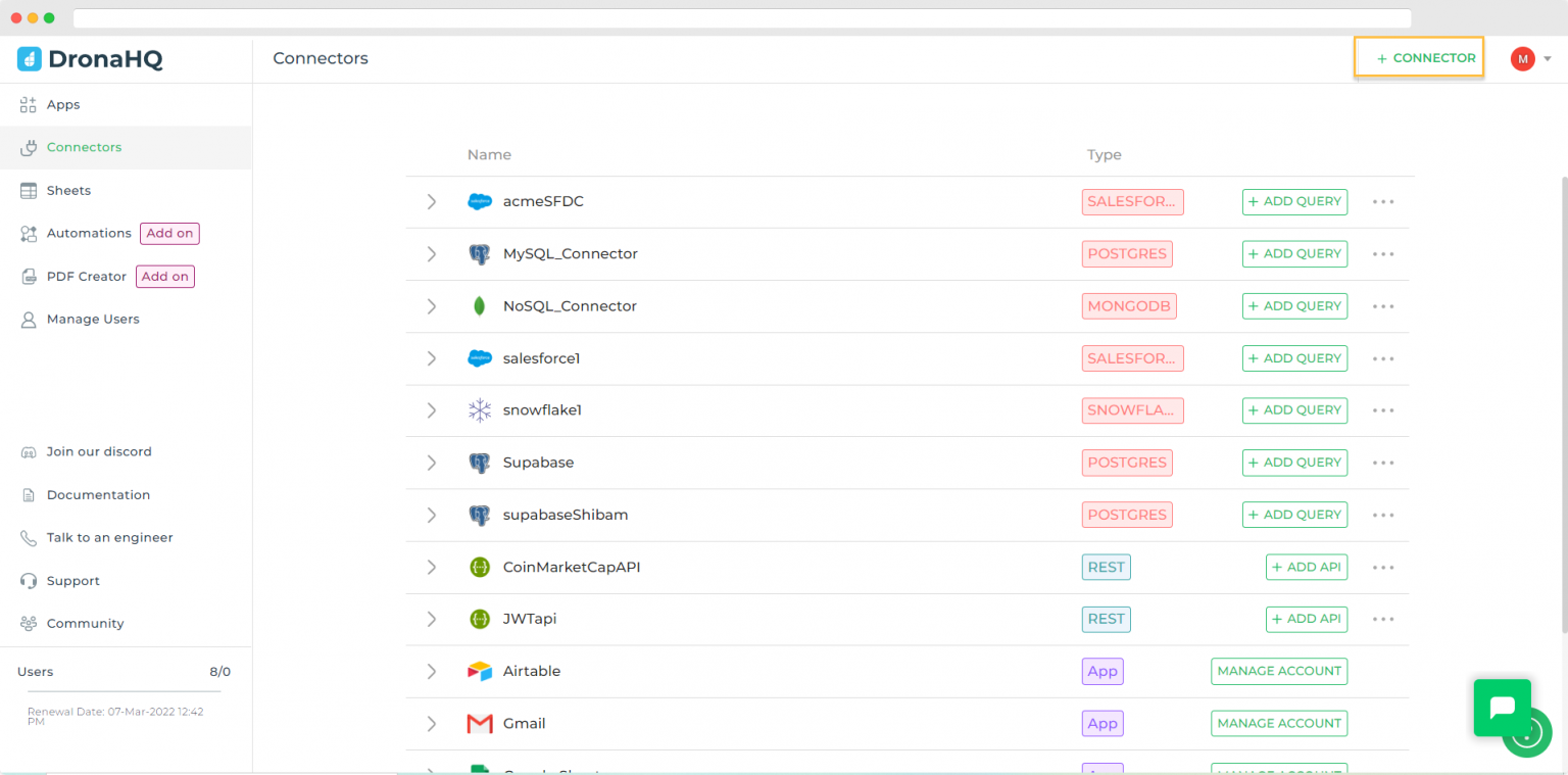 Building a snowflake dashboard - DronaHQ