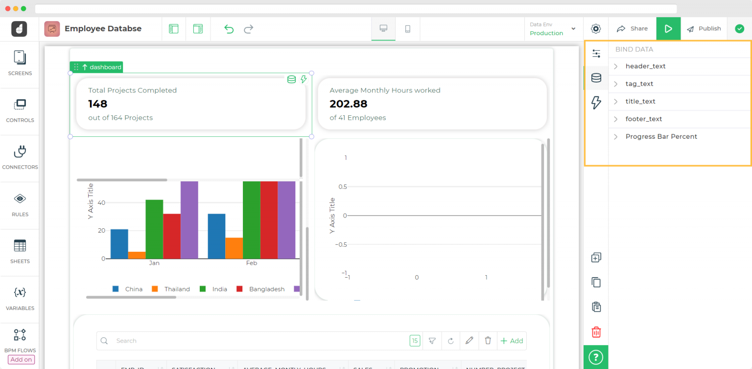 Building a snowflake dashboard - DronaHQ