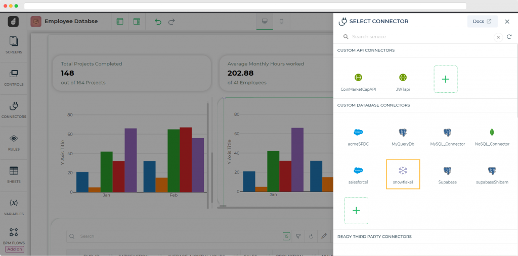 Building a snowflake dashboard - DronaHQ