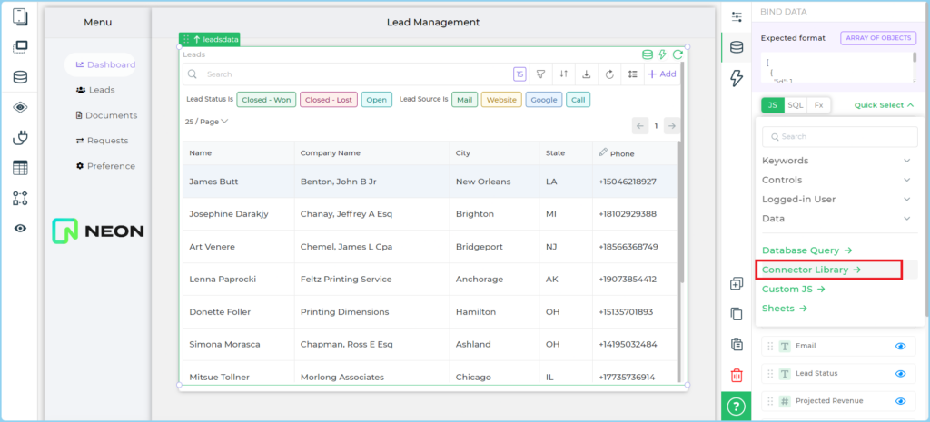 Building a dynamic frontend UI for Neon's serverless postgres - DronaHQ