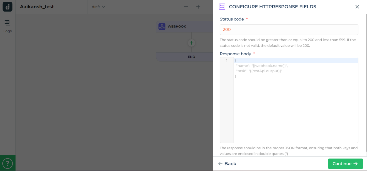 Introducing HTTP response in webhook automation - DronaHQ