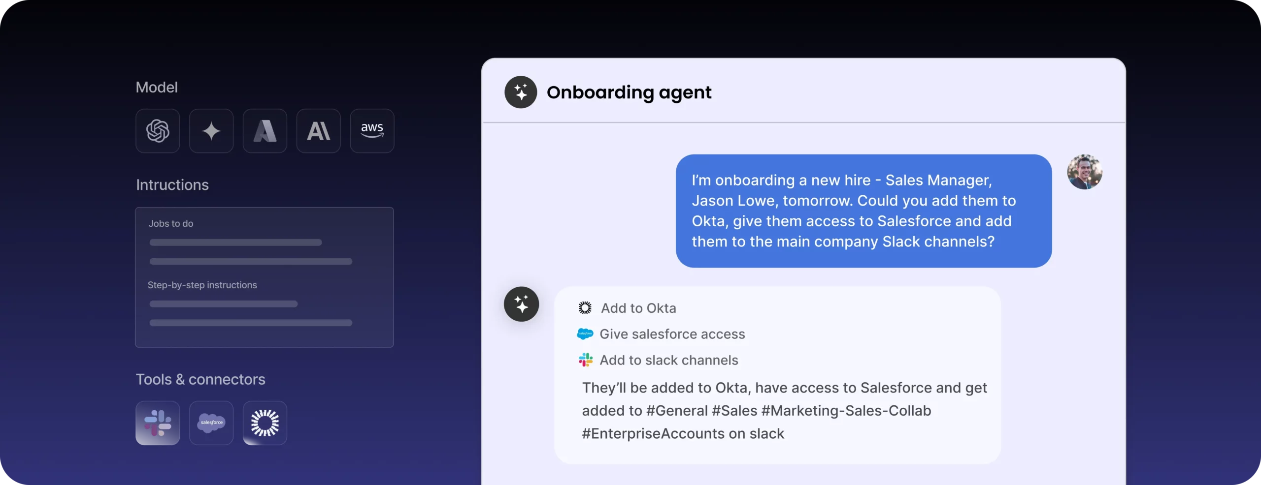 Create an AI onboarding agent in minutes using DronaHQ - DronaHQ